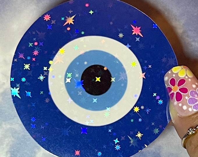 Evil Eye Sticker, Evil Eye, Energy Protection, Laptop Sticker ...