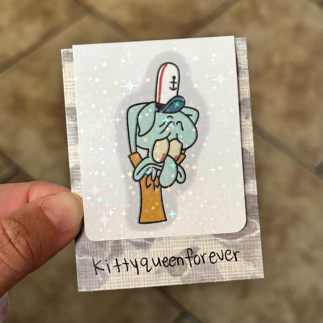 Magnetic Squid and Burger Bookmark | Holographic Bookmark - Etsy