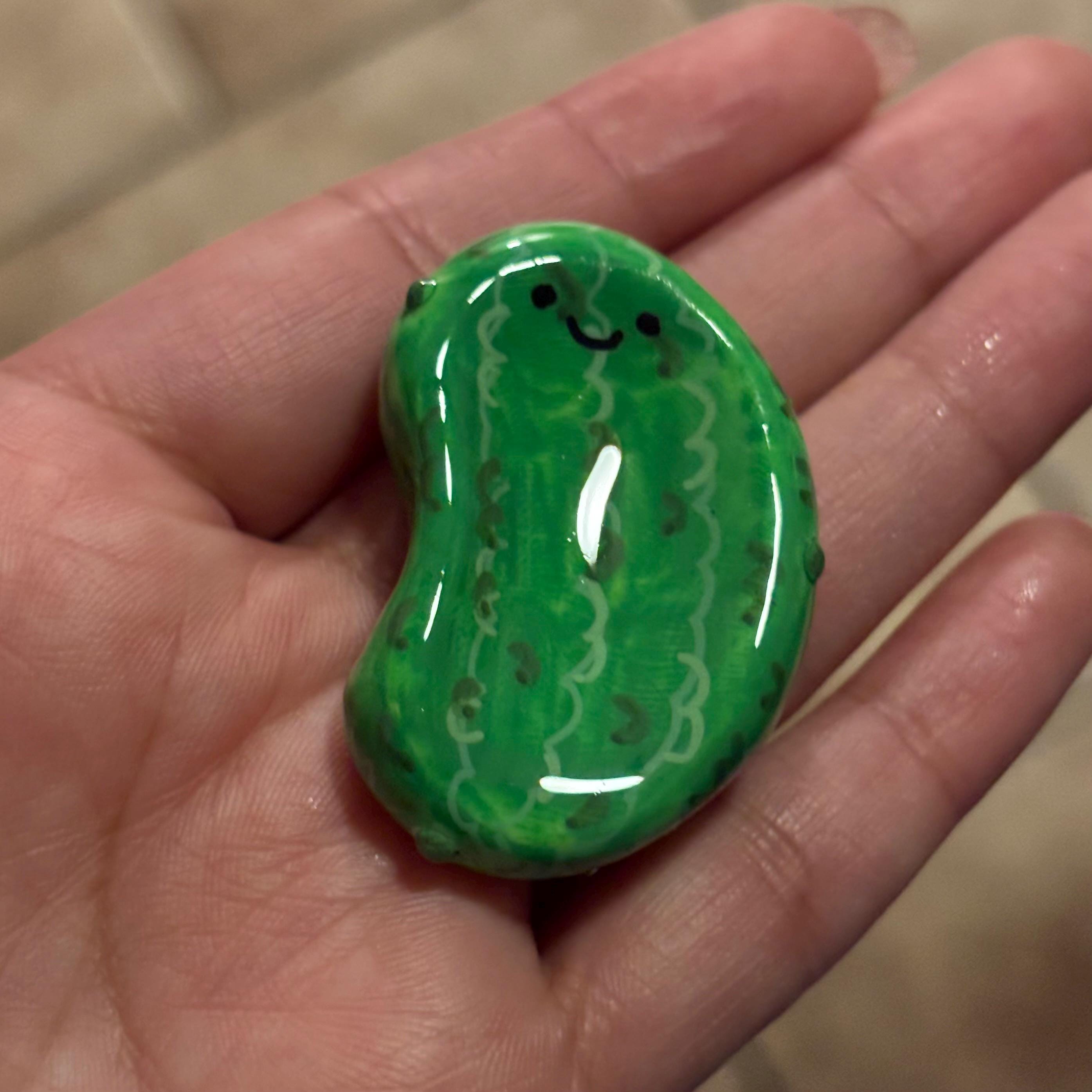 Pickle Polymer Clay Worry Stone| Desk Buddies | Pocket Friends - Etsy