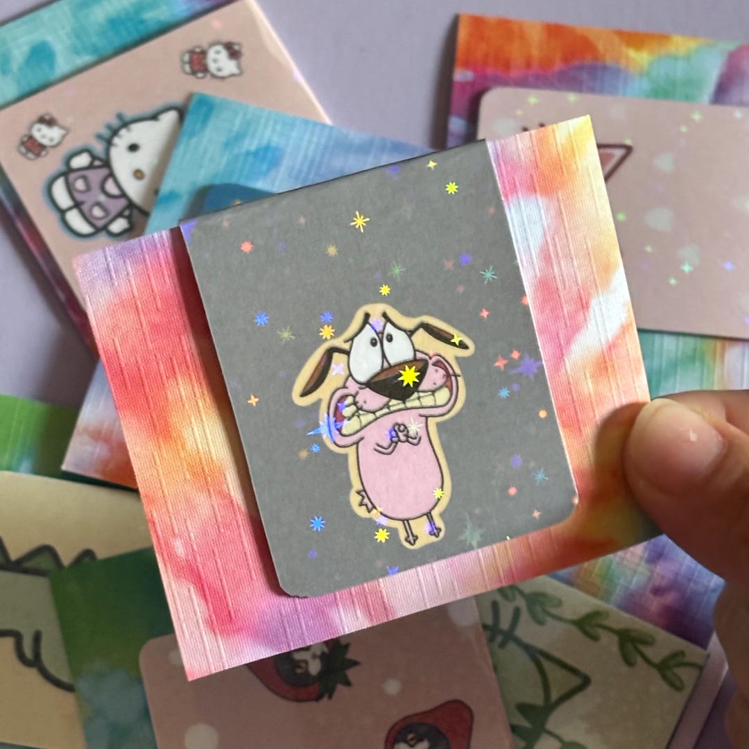 Magnetic Cartoon Bookmark | Holographic Bookmark - Etsy