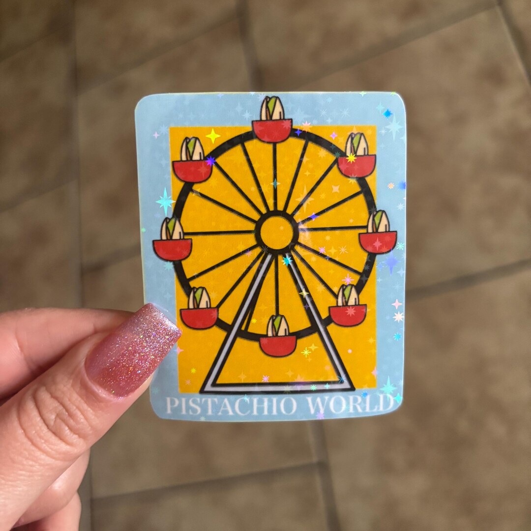 Pistachio Ferris Wheel Sticker Sticker | Laptop Sticker | Journal ...