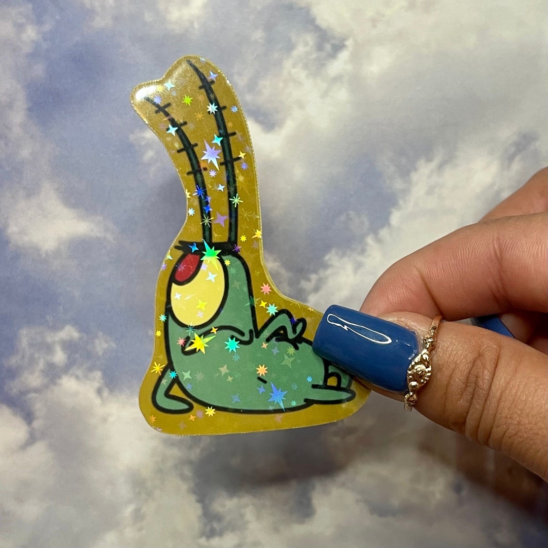 Plankton Angry Chill Sticker Laptop Sticker Journal - Etsy