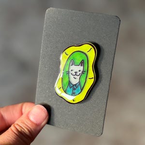 Handmade Cat Pin | Fun Pins - Etsy
