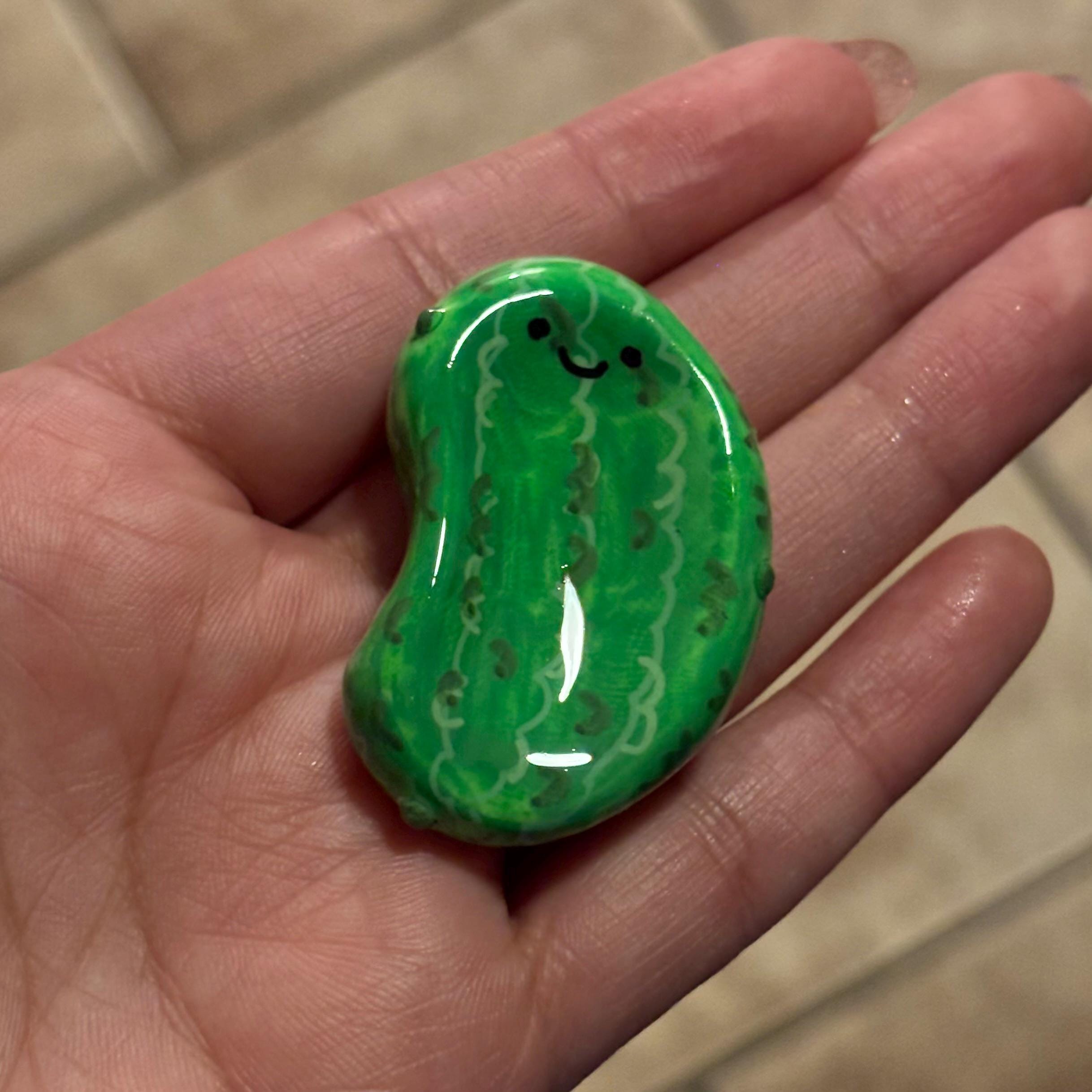 Pickle Clay Worry Stone| Desk Buddies | Pocket Friends - Etsy