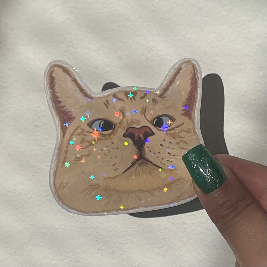 Derpy Cat Nigel Animal Sticker | Laptop Sticker | Journal Sticker ...