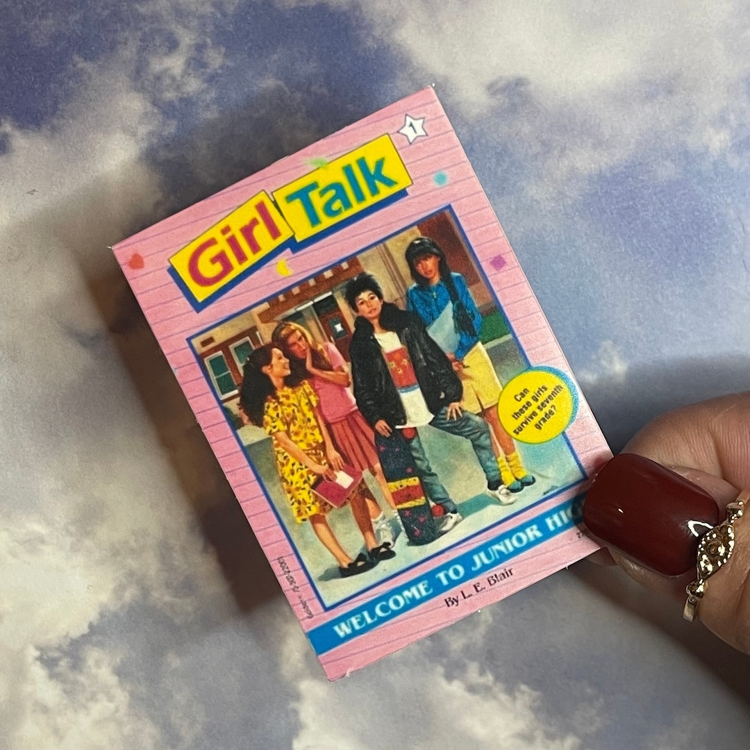 Nostalgic Kids Book Cover Sticker Girl Talk Laptop Sticker - Etsy