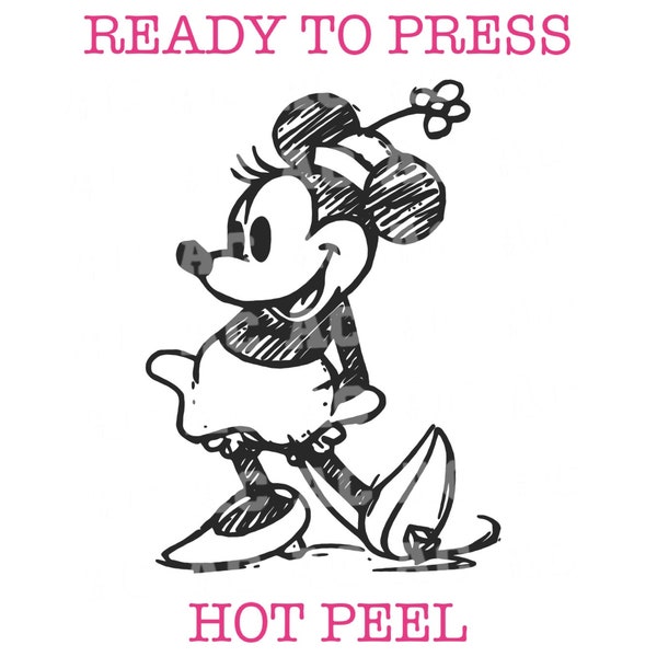 Minnie Mouse Screenprint Transfer - Etsy