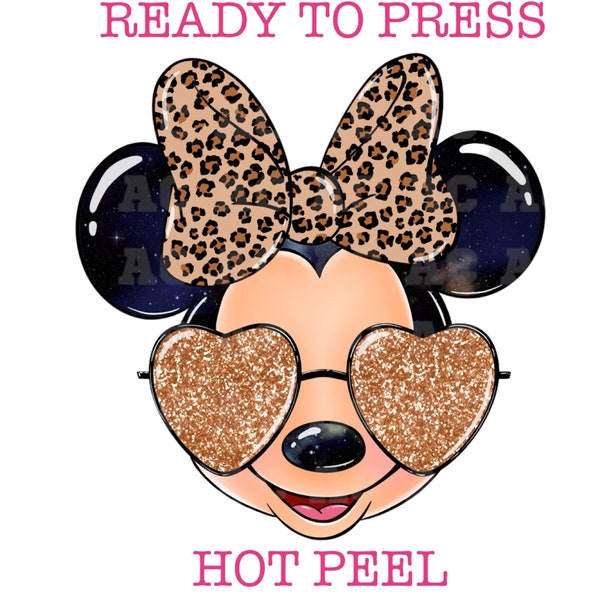 Minnie Mouse Pink and Gold Ready to Press - Etsy