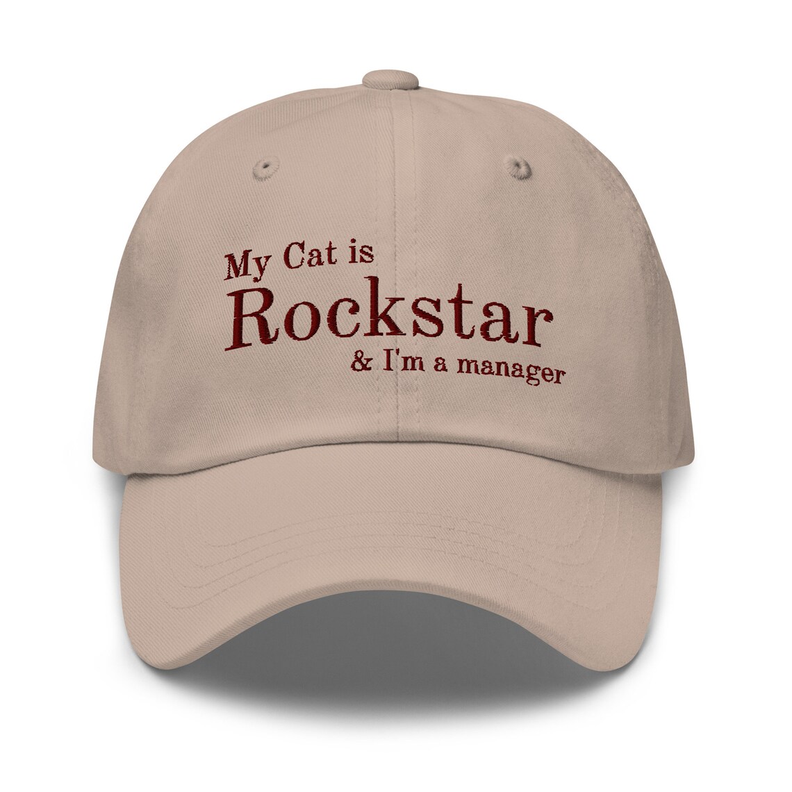 My Cat is Rockstar Funny Saying Baseball Hat for Women Men Adjustable ...