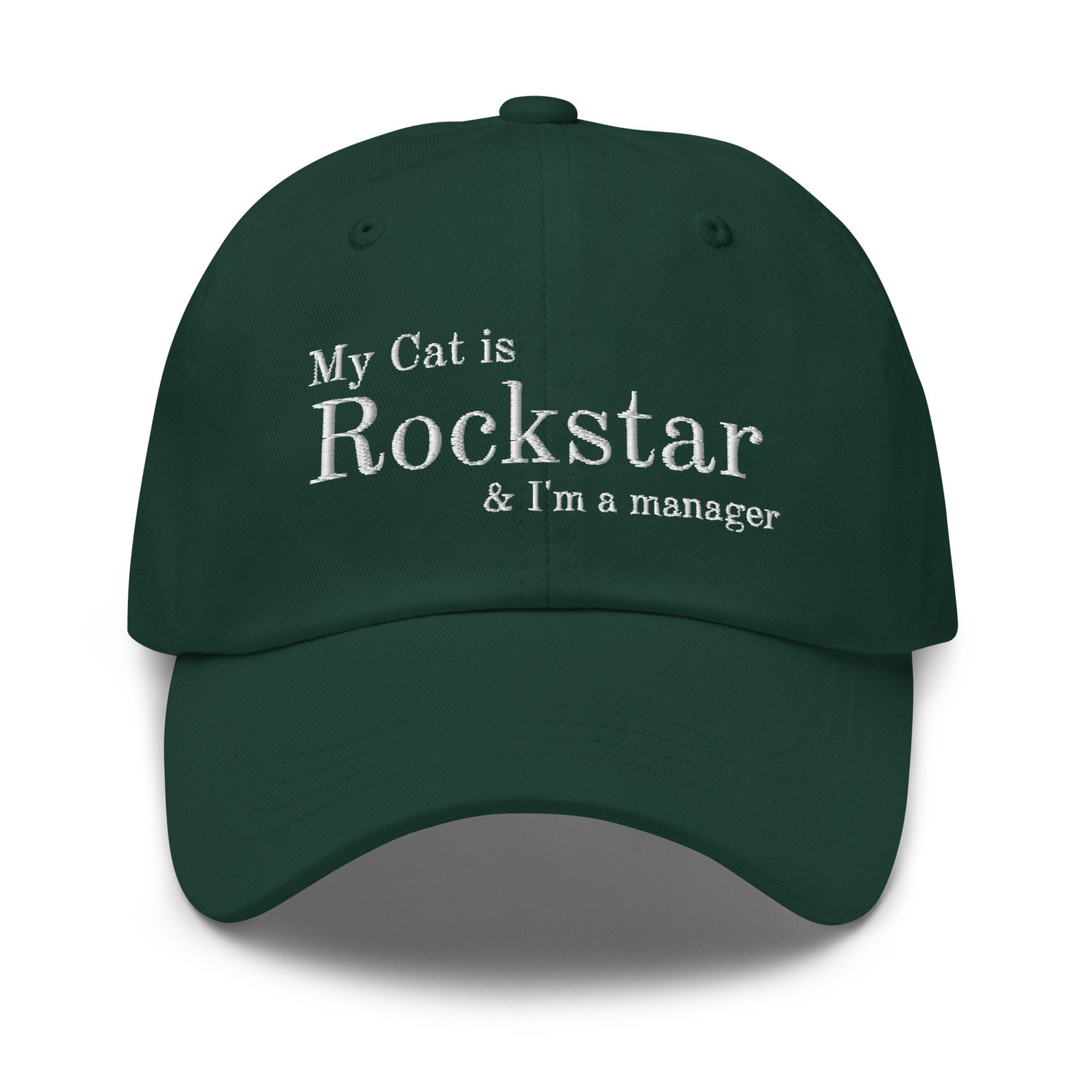 My Cat is Rockstar Funny Saying Baseball Hat for Women Men Adjustable ...