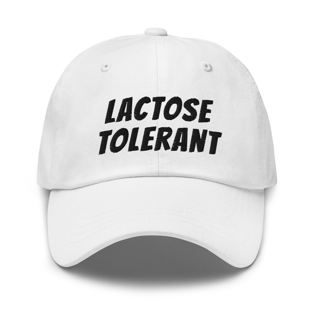 Lactose Tolerance Funny Saying Baseball Hat Women Men Aesthetic Dad Cap ...