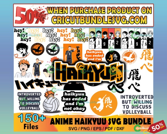150 Haikyuu Bundle Svg Cartoon Svg Shoyo Hinata Svg Bokuto - Etsy