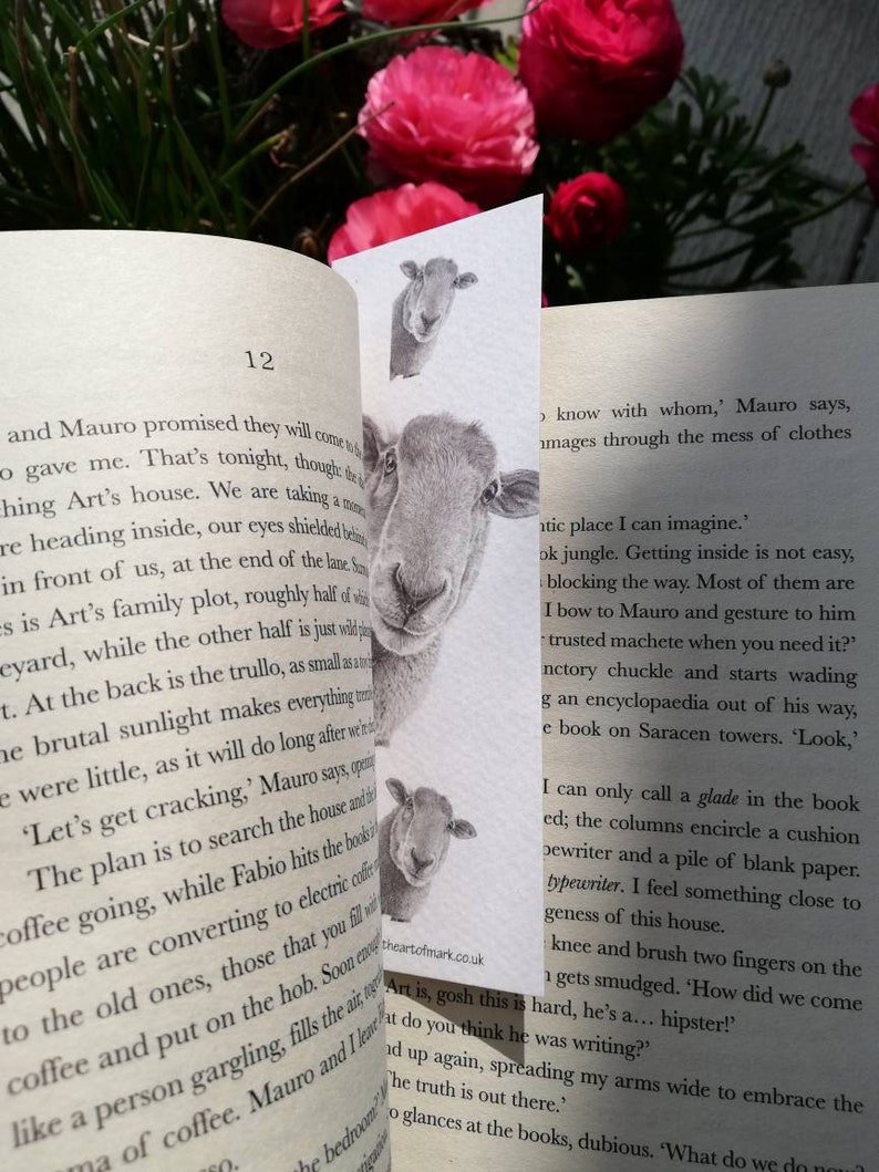Sheep Bookmark British Farm Animal Bookmarks Pencil | Etsy