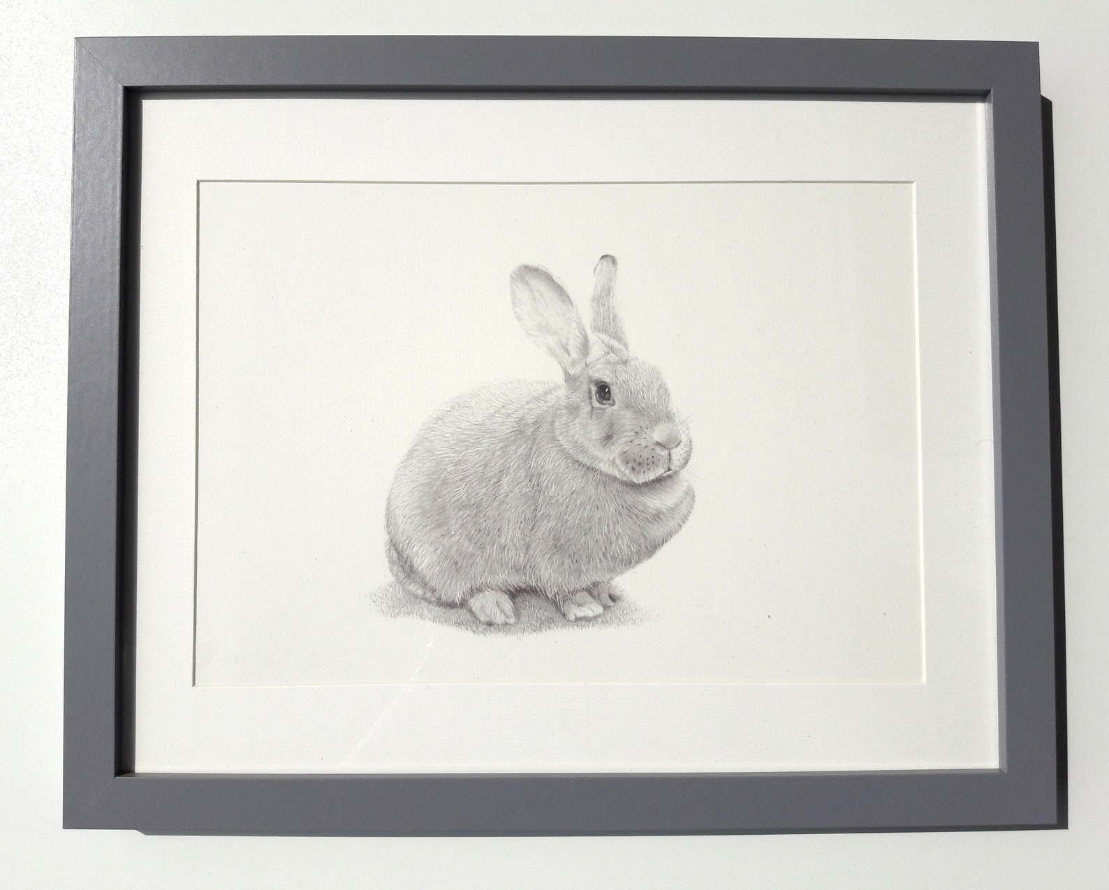Rabbit Drawing Digital Art Print Downloadable Hand Drawn - Etsy