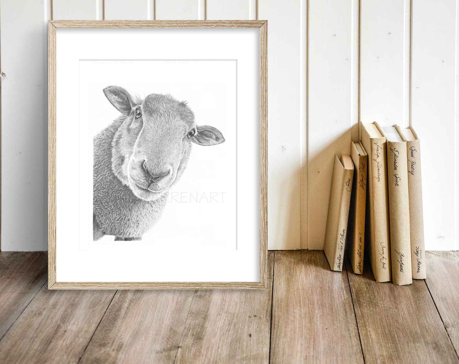 Sheep Art Print Hand Drawn Animal Pencil Drawing A4 / A5 | Etsy