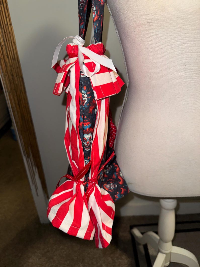 Creepy Clown Tote Bag: Handmade Clown Purse With Circus Tent, Creepy ...
