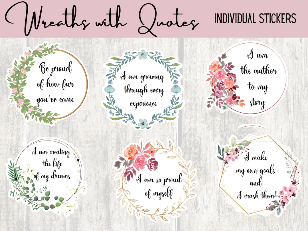 Positive Sticker Pack, Self Motivation Stickers. Positive Vibes. Feel ...