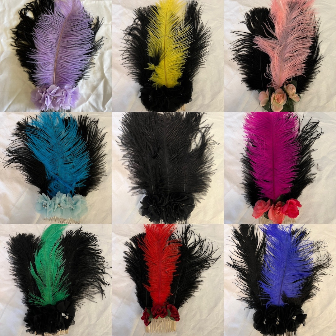Feather Hair Comb 18th Century Feather Comb Victorian Ostrich Comb ...