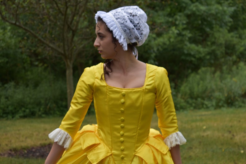 Colonial Bonnet Lace Bonnet Georgian Bonnet 18th Century | Etsy