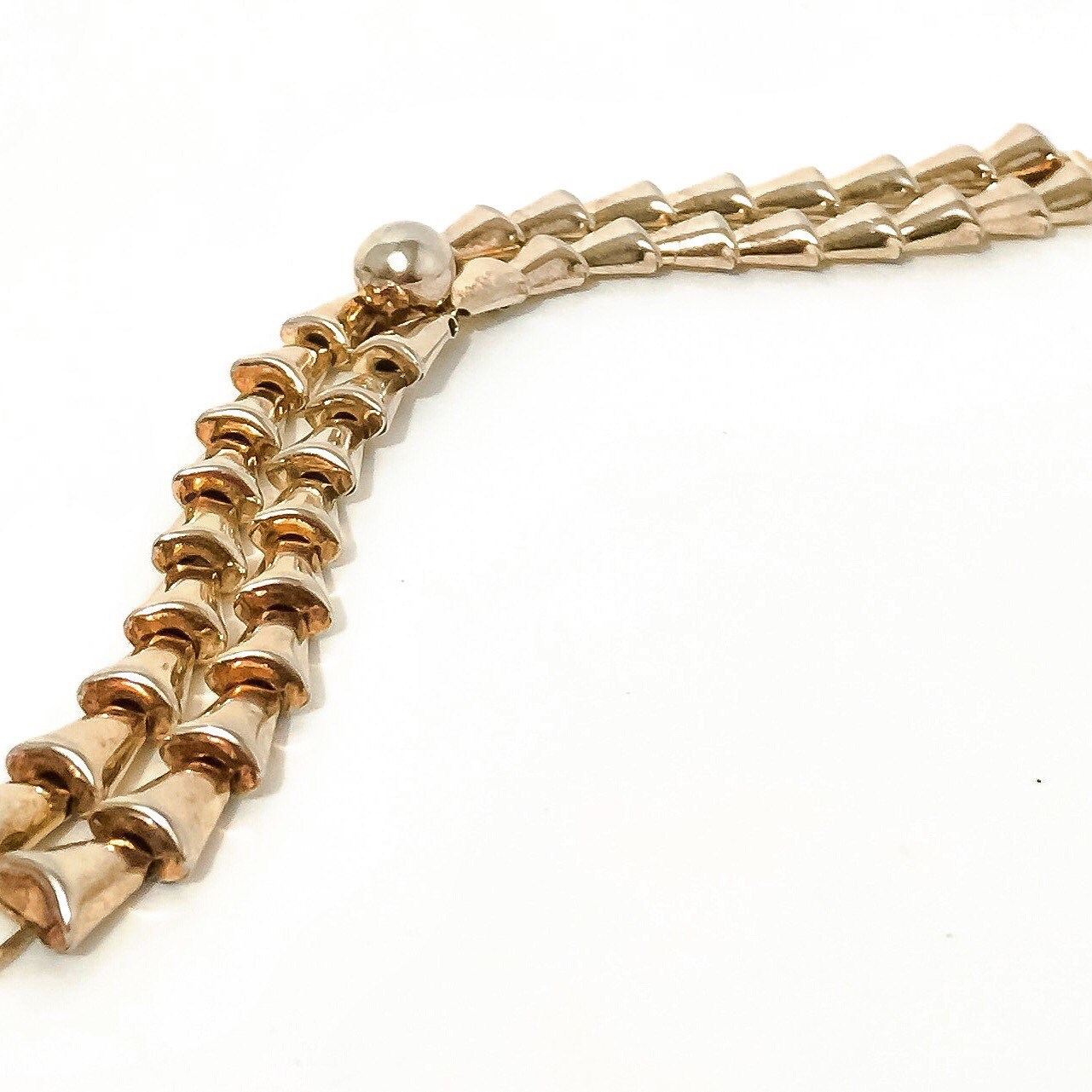 Vintage Rice Weiner, Signed JERAY. Sterling Silver Yellow Gold Vermeil ...