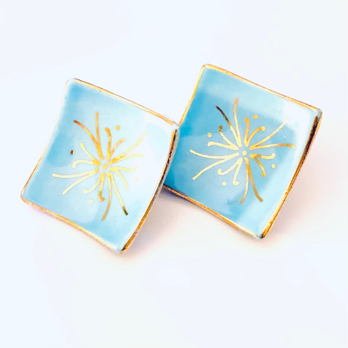 Vintage Ceramic/ Porcelain Dimensional Curved Square - Etsy