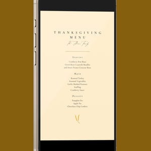 Printable Thanksgiving Menu Template Elegant Thanksgiving Dinner Menu ...