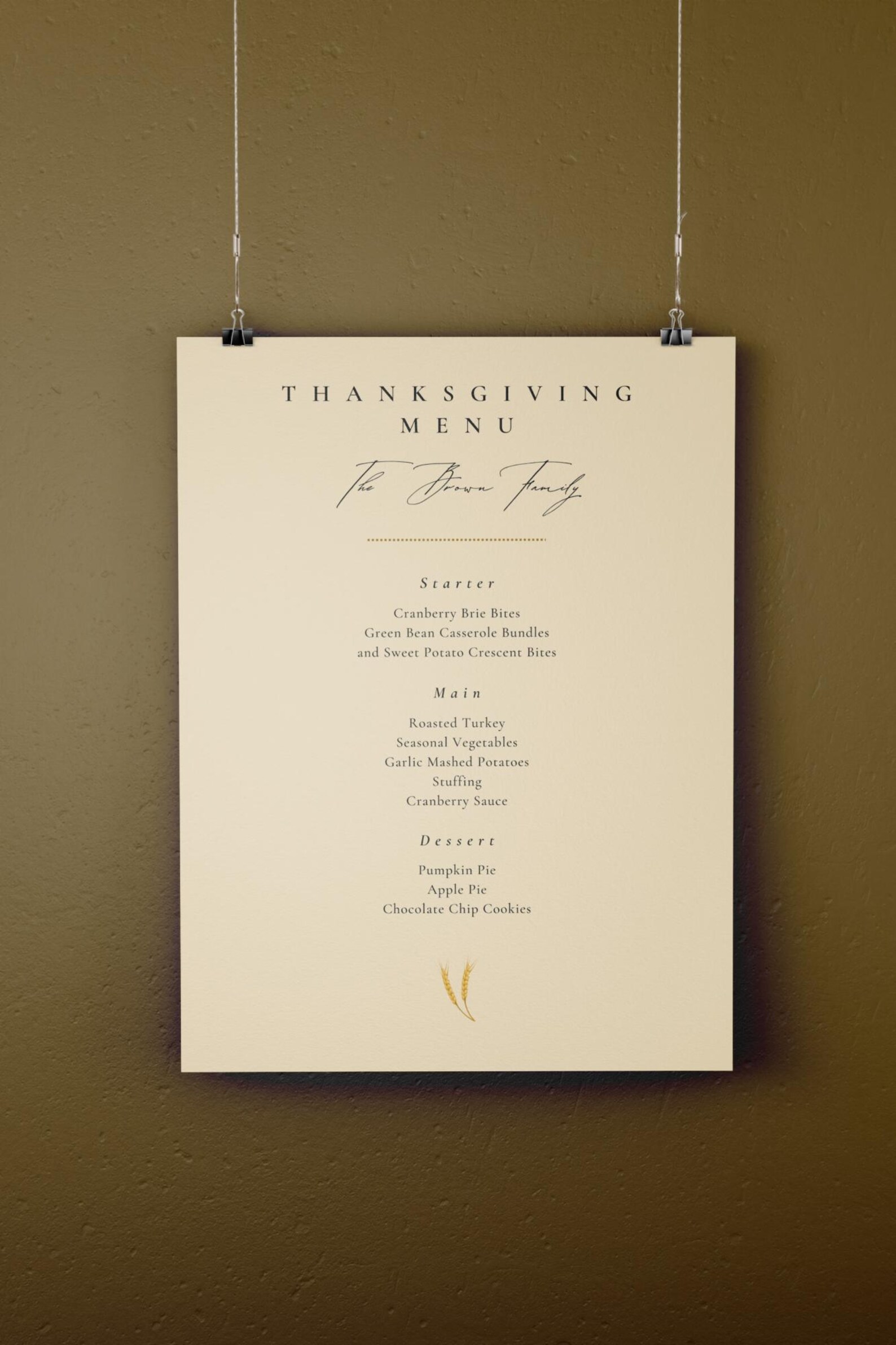 Printable Thanksgiving Menu Template Elegant Thanksgiving Dinner Menu ...