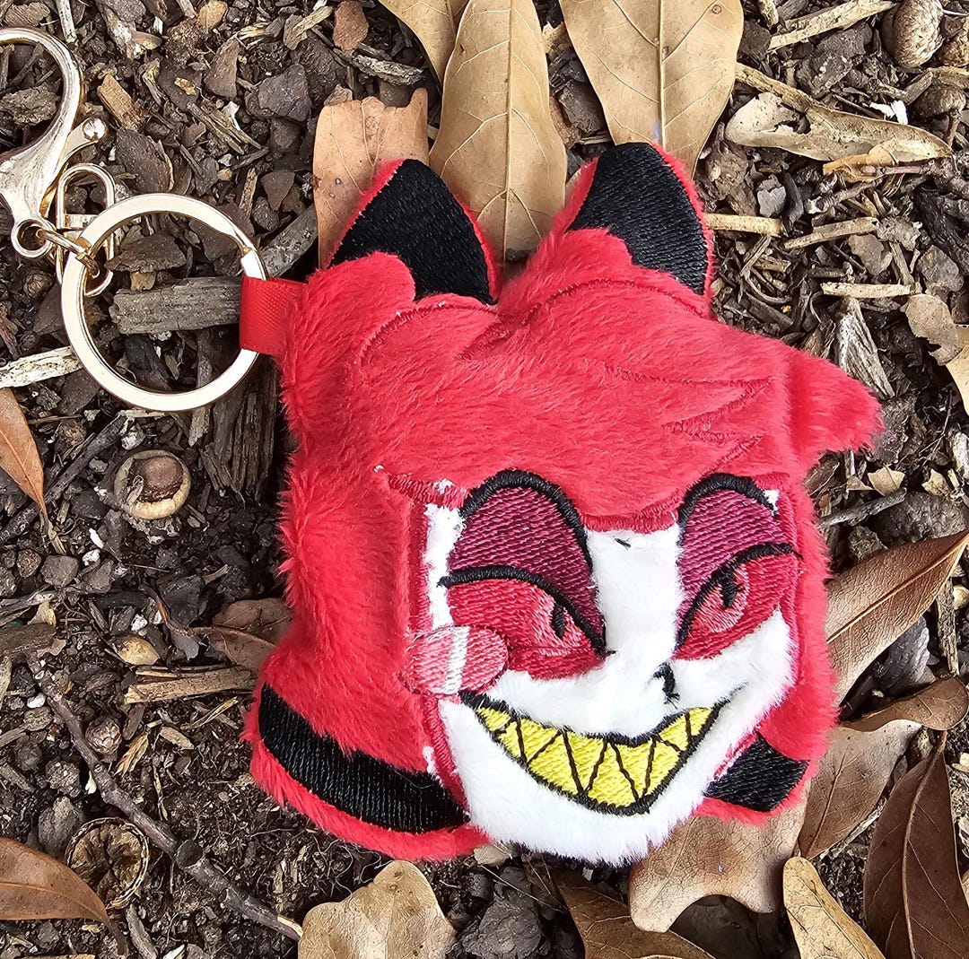 Hazbin Hotel Alastor Keychain Radio Demon Embroidered Charm Anime ...