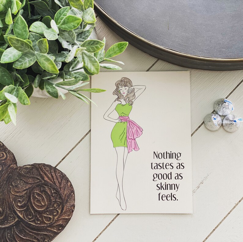 Diet Card, Skinny Card, Diet Quote Card, Weight Loss, New Year ...