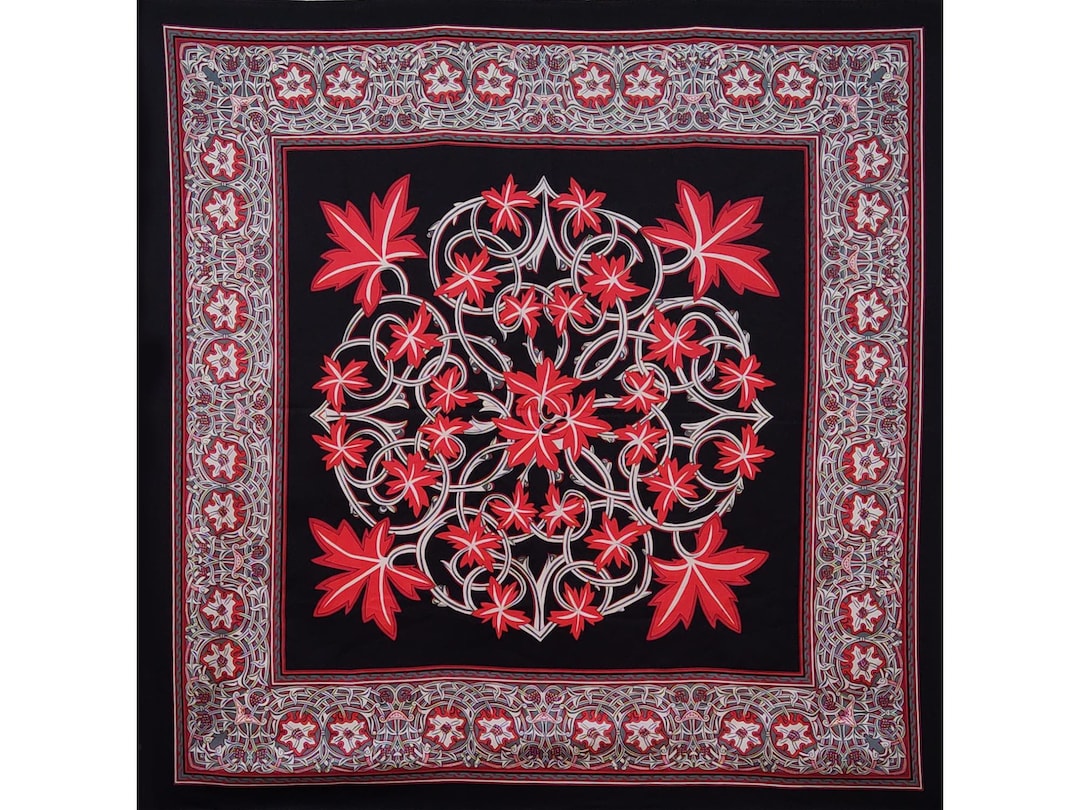 Vintage 1940s Silk Scarf Entwined Vines Pattern VAN HORN - Etsy