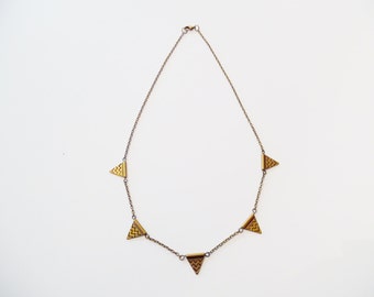 Bronze Triangle Necklace Bronze Triangle Cut Out - Etsy