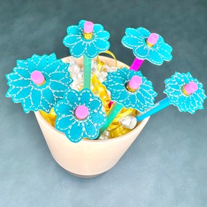 Flower Pencil Topper Gift Set for Teachers Gift Office Decor Cute ...