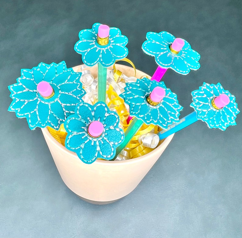 Flower Pencil Topper Gift Set for Teachers Gift Office Decor - Etsy