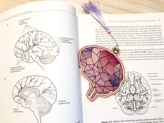 Geometric Brain Bookmark Multiple Colors for Neurodiversity | Etsy