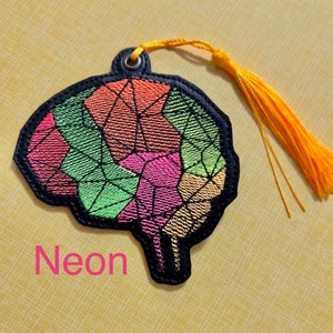 Geometric Brain Bookmark Multiple Colors for Neurodiversity and ...