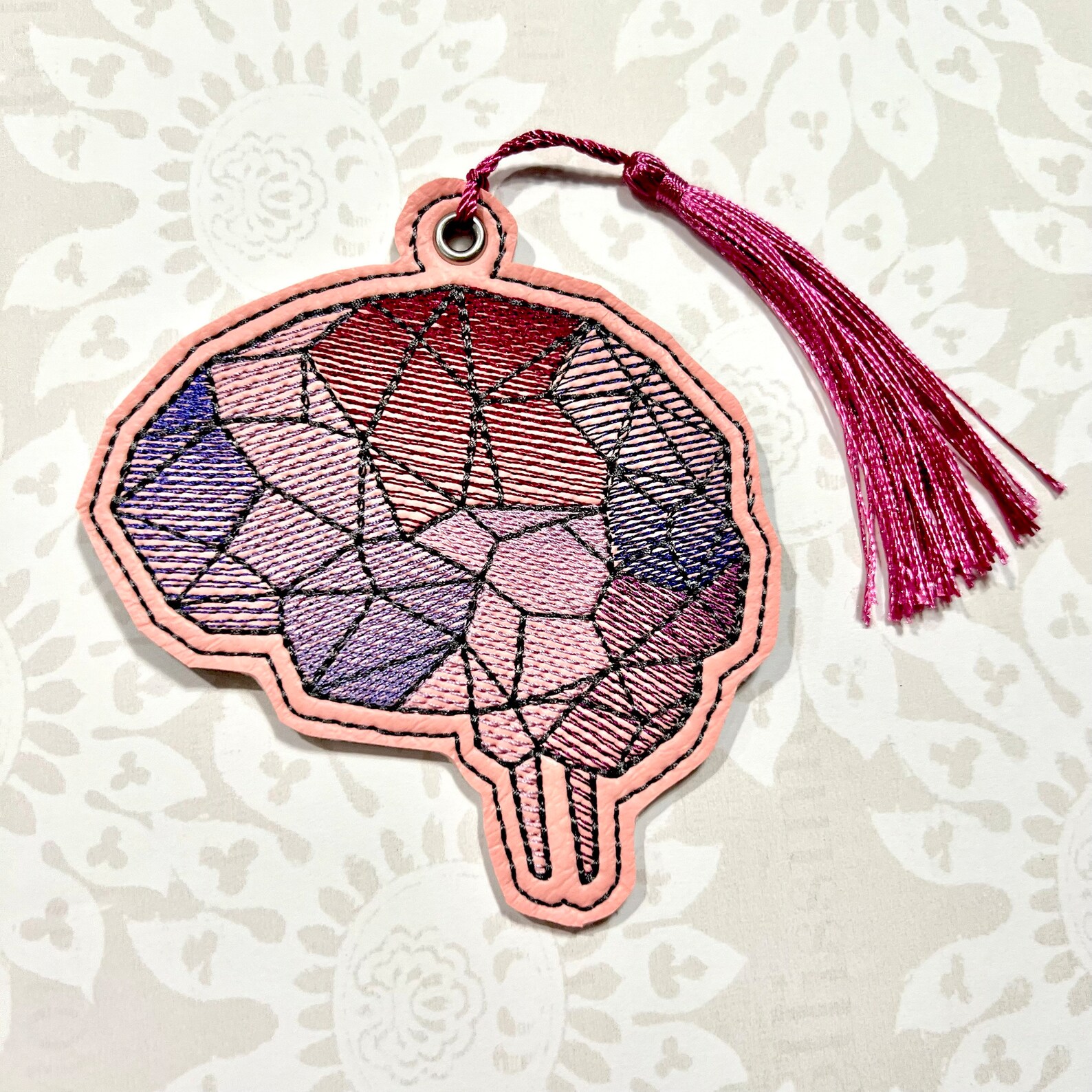Geometric Brain Bookmark Multiple Colors for Neurodiversity | Etsy