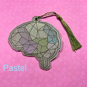 Geometric Brain Bookmark Multiple Colors for Neurodiversity and ...