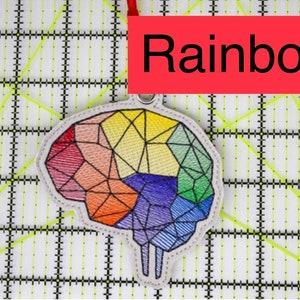 Geometric Brain Bookmark Multiple Colors for Neurodiversity and ...