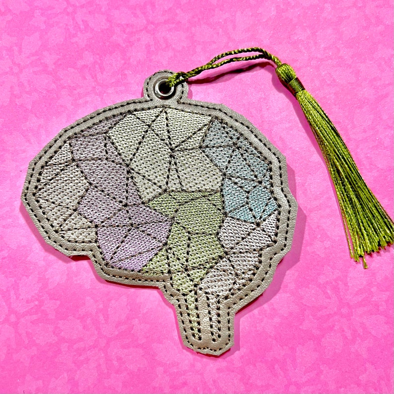 Geometric Brain Bookmark Multiple Colors for Neurodiversity | Etsy