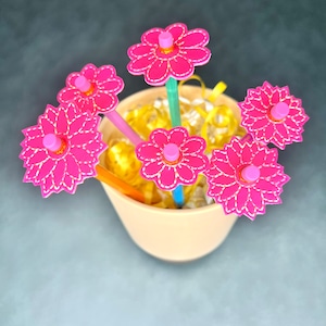 Flower Pencil Topper Gift Set for Teachers Gift Office Decor Cute ...