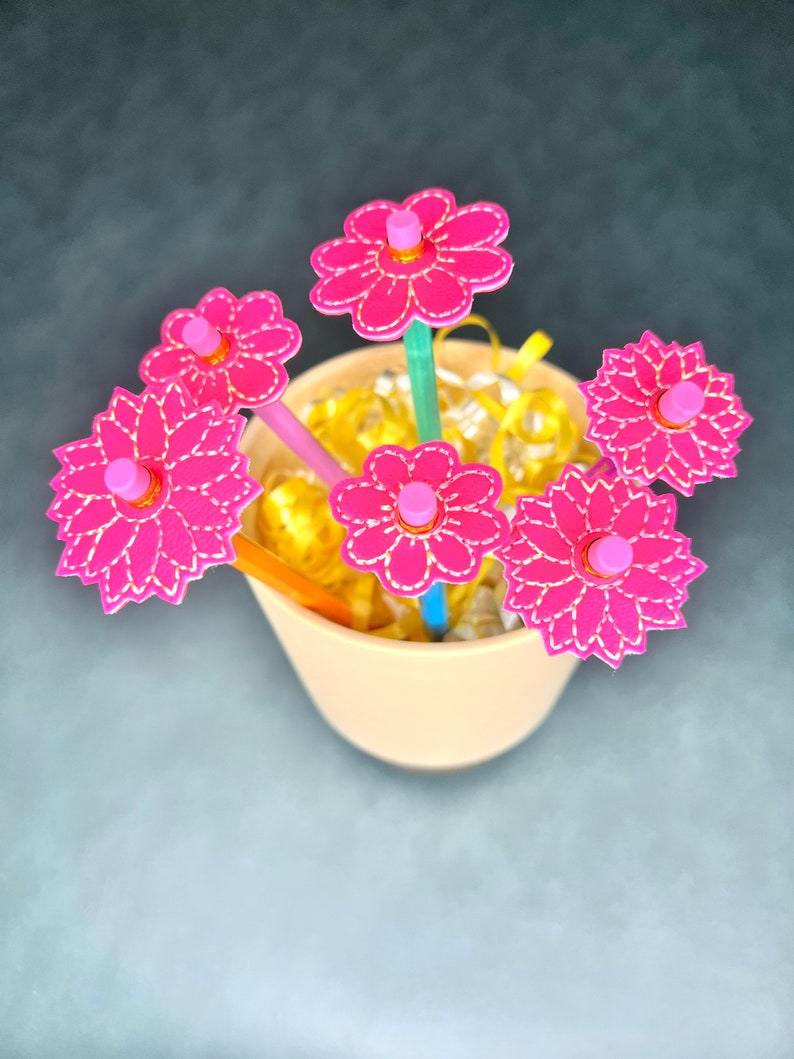 Flower Pencil Topper Gift Set for Teachers Gift Office Decor - Etsy