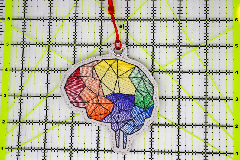 Geometric Brain Bookmark Multiple Colors for Neurodiversity | Etsy