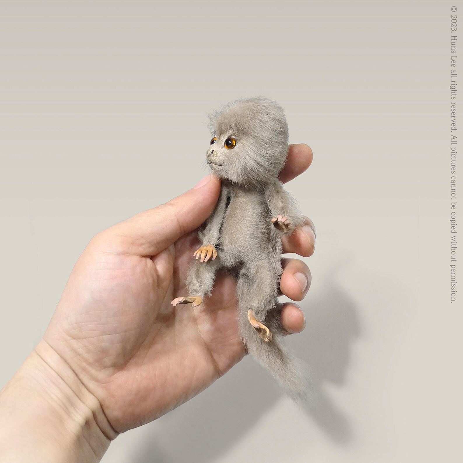 Pygmaea Monkey Stuffed Leather Doll lite Beige - Etsy