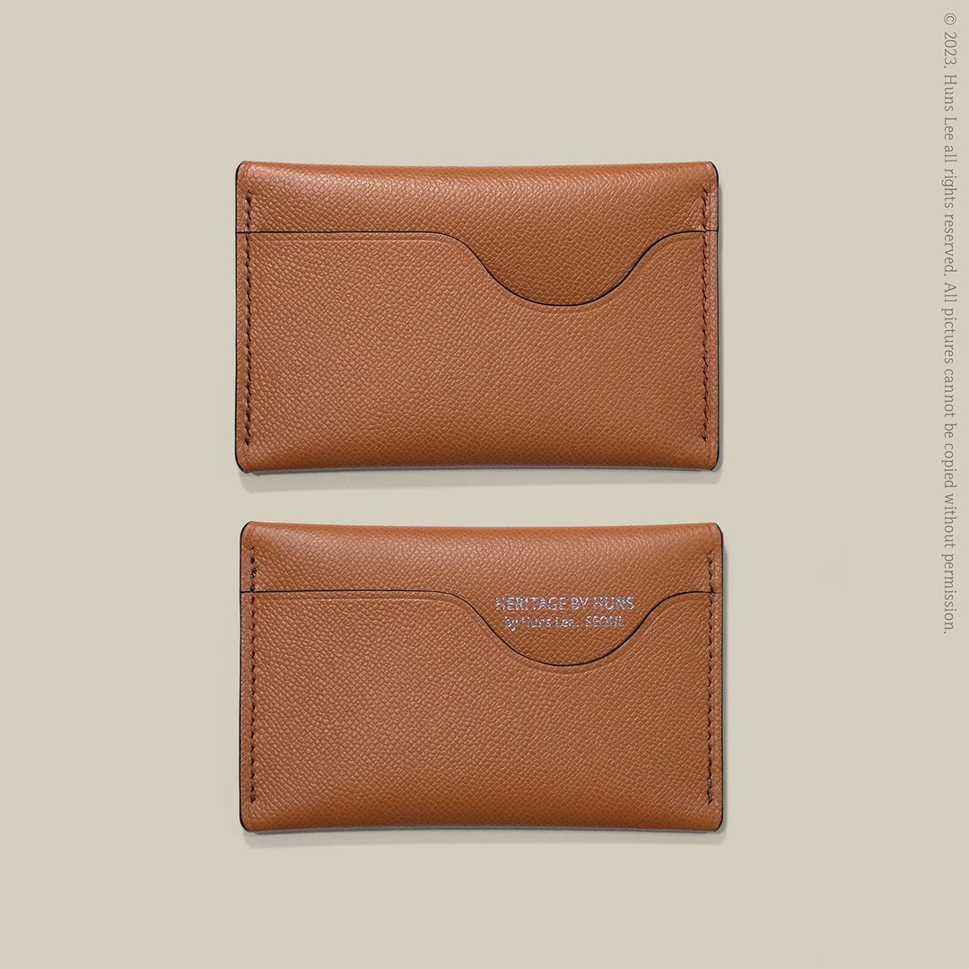 A Card Wallet With Two Pockets brown - Etsy