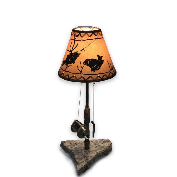 Rustic Table Lamp - Etsy