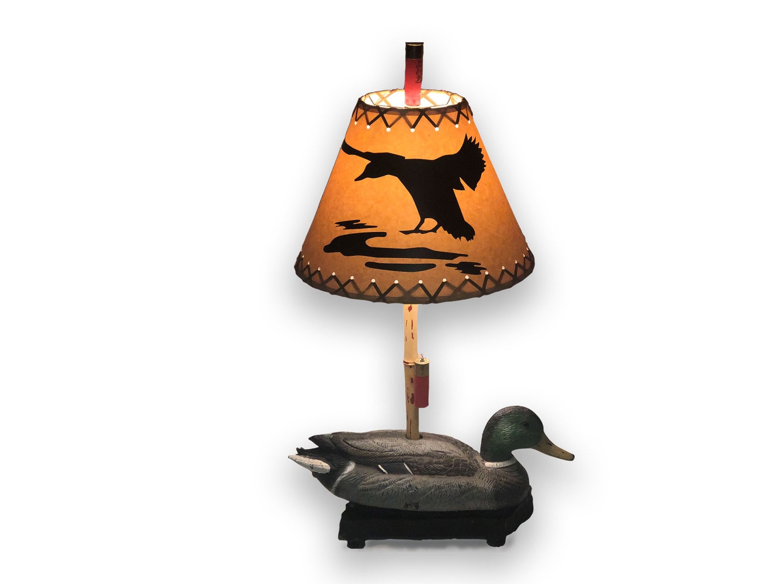 Duck Hunting Lamp, Nightstand Lamp, Rustic Table Lamp, Unique Rustic ...