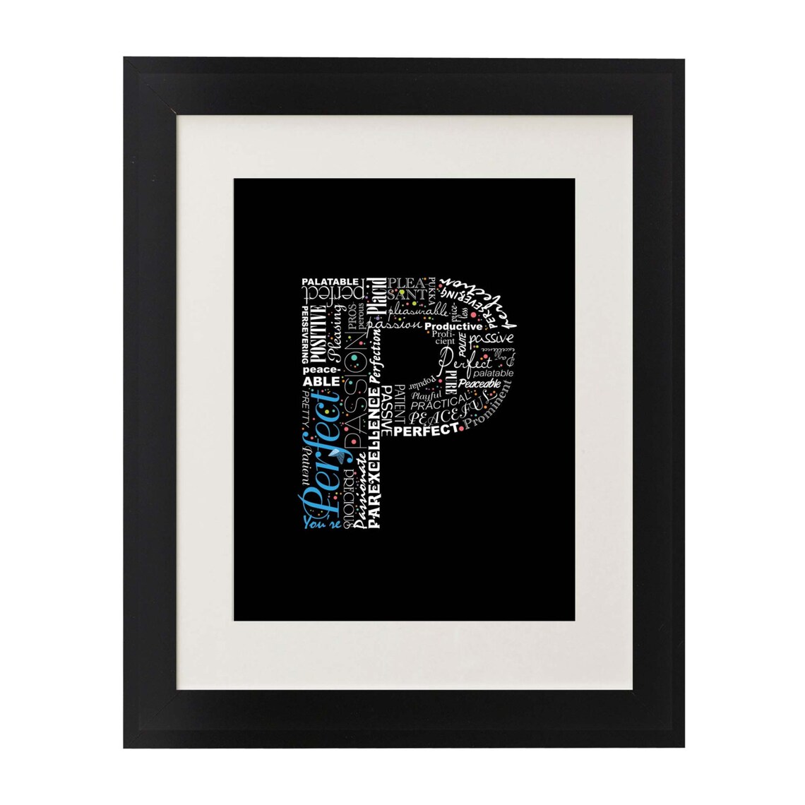 Positive Words Start With Letter P - Alphabet P, Monogram Letter ...