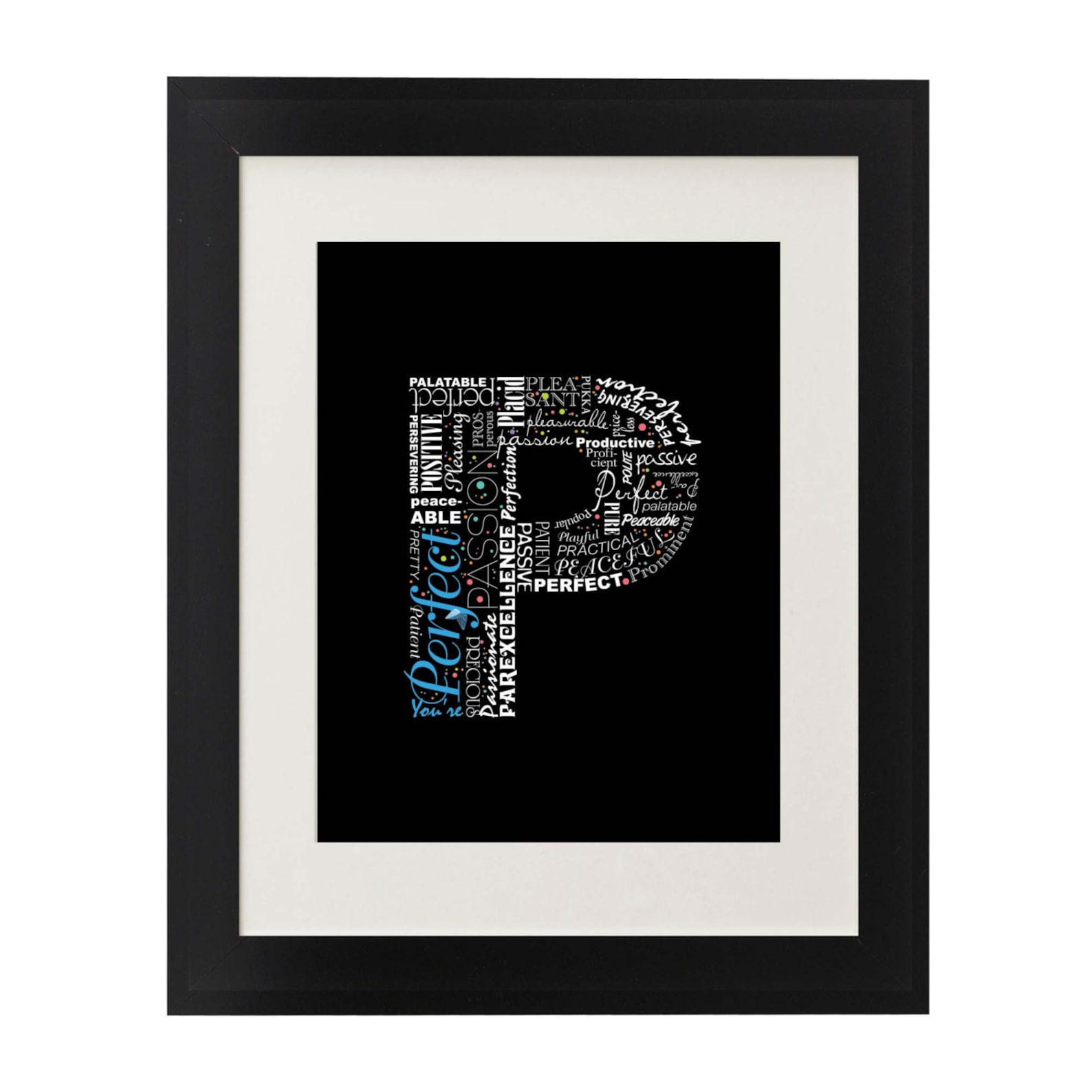 Positive Words Start With Letter P - Alphabet P, Monogram Letter ...