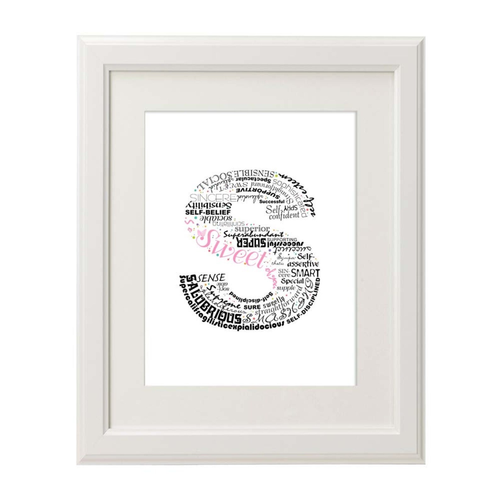 Positive Words Start With Letter S - Alphabet S, Monogram Letter ...