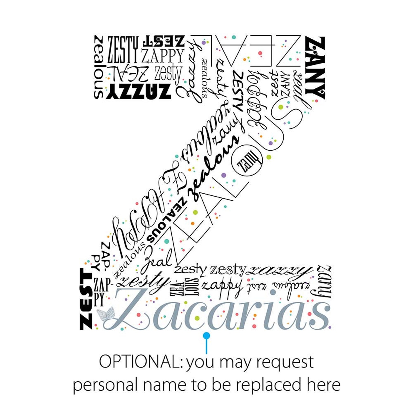 Positive Words Start With Letter Z - Alphabet Z, Monogram Letter ...